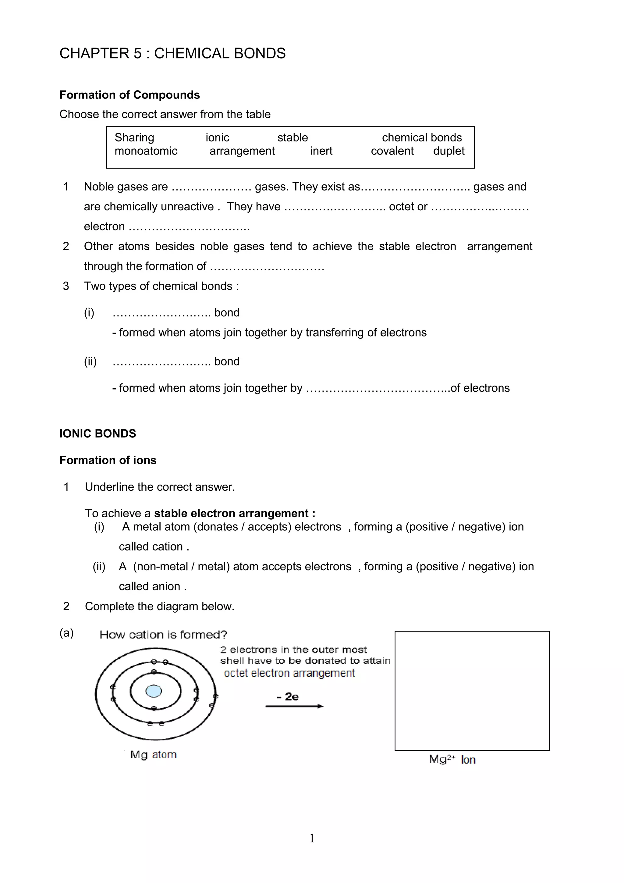 5 chemical bonds | PDF