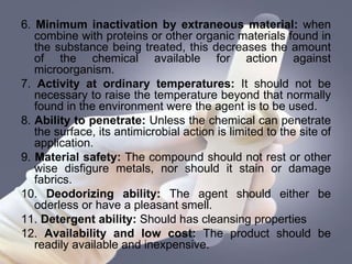 CHEMICAL NON-MEDICINAL ANTIMICROBIALS | PPT