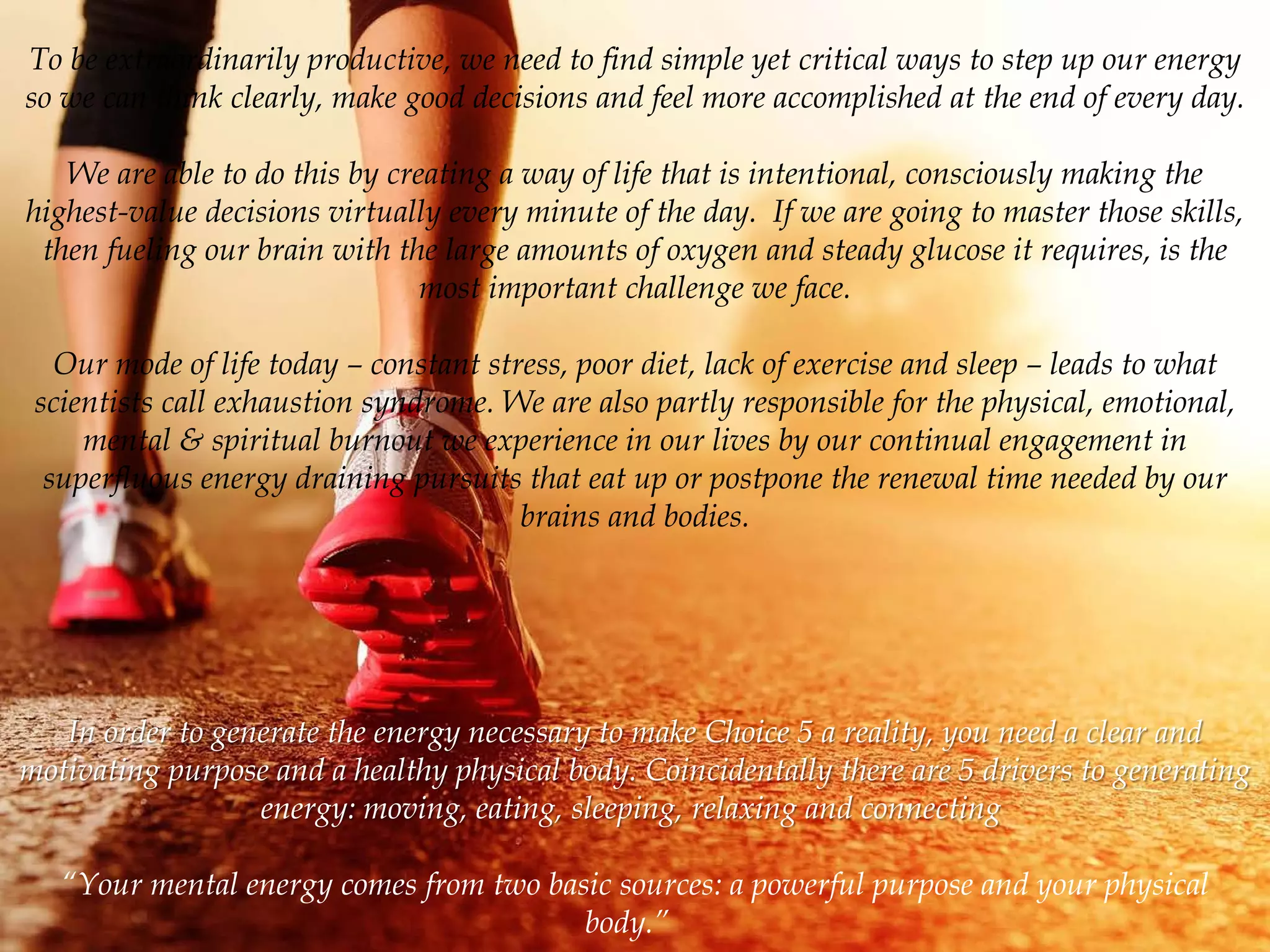 The 5 Choices to Extraordinary Productivity | PDF