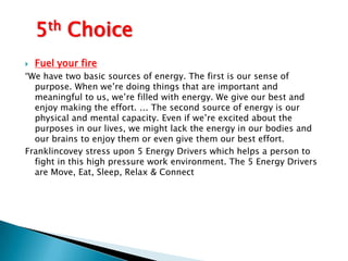 5 Choices To Extraordinary Productivity Understanding By Nilesh | PPTX