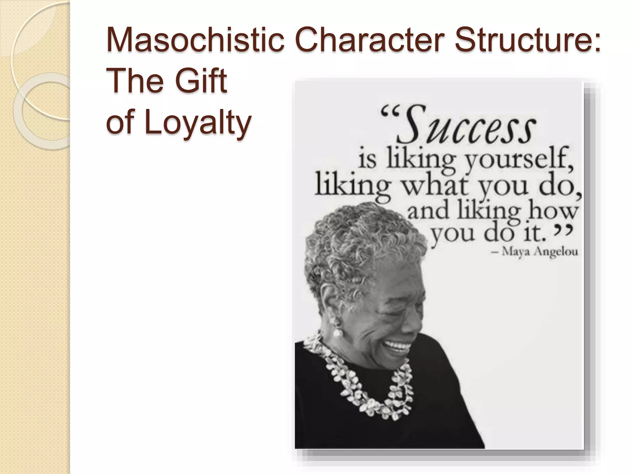 The Five Major Character Structures | PPSX