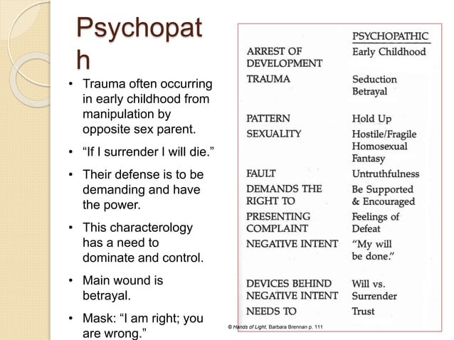 The Five Major Character Structures | PPSX