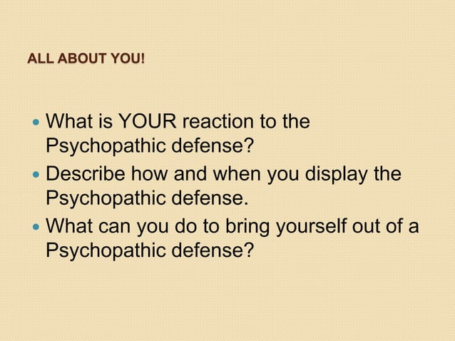 The Five Major Character Structures | PPSX