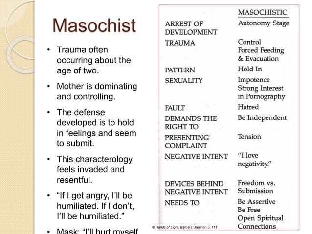 The Five Major Character Structures | PPSX