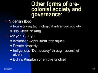 5 Class#7 Pre Colonial Indigenous Development, Underdevelopment From | PPT