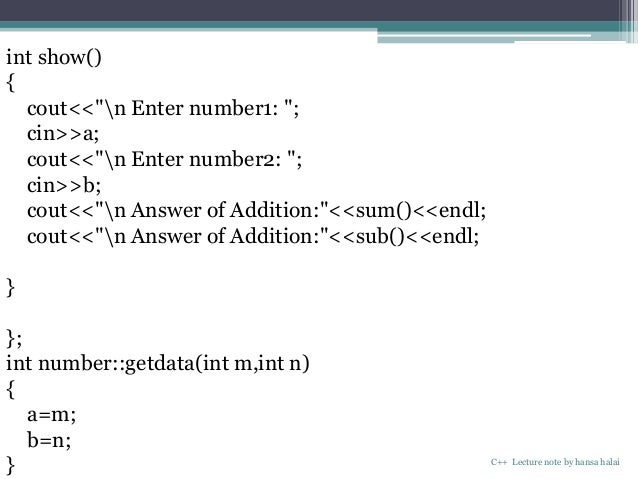 Classes And Objects In C
