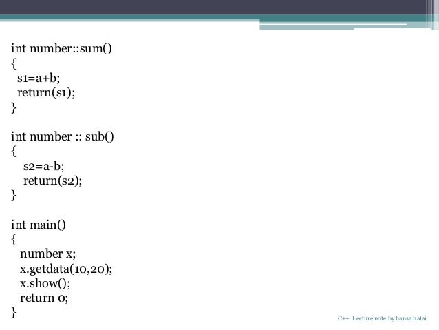 Classes And Objects In C 3466