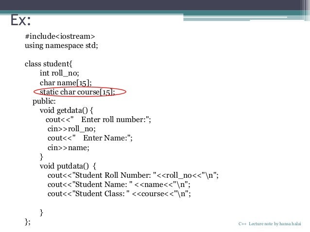 Classes And Objects In C