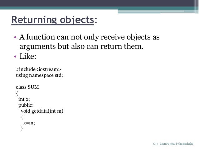 Classes And Objects In C Notes