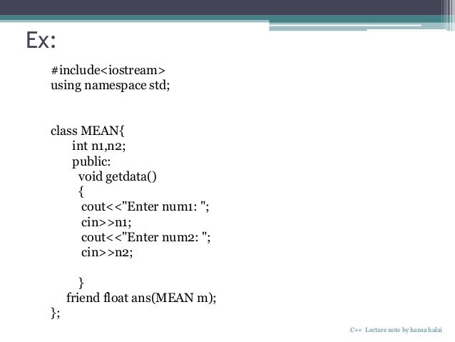Classes And Objects In C