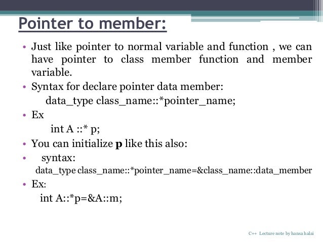 Classes And Objects In C