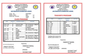 5 classroom program (sfes) grade v sy 2013 2014 | DOC