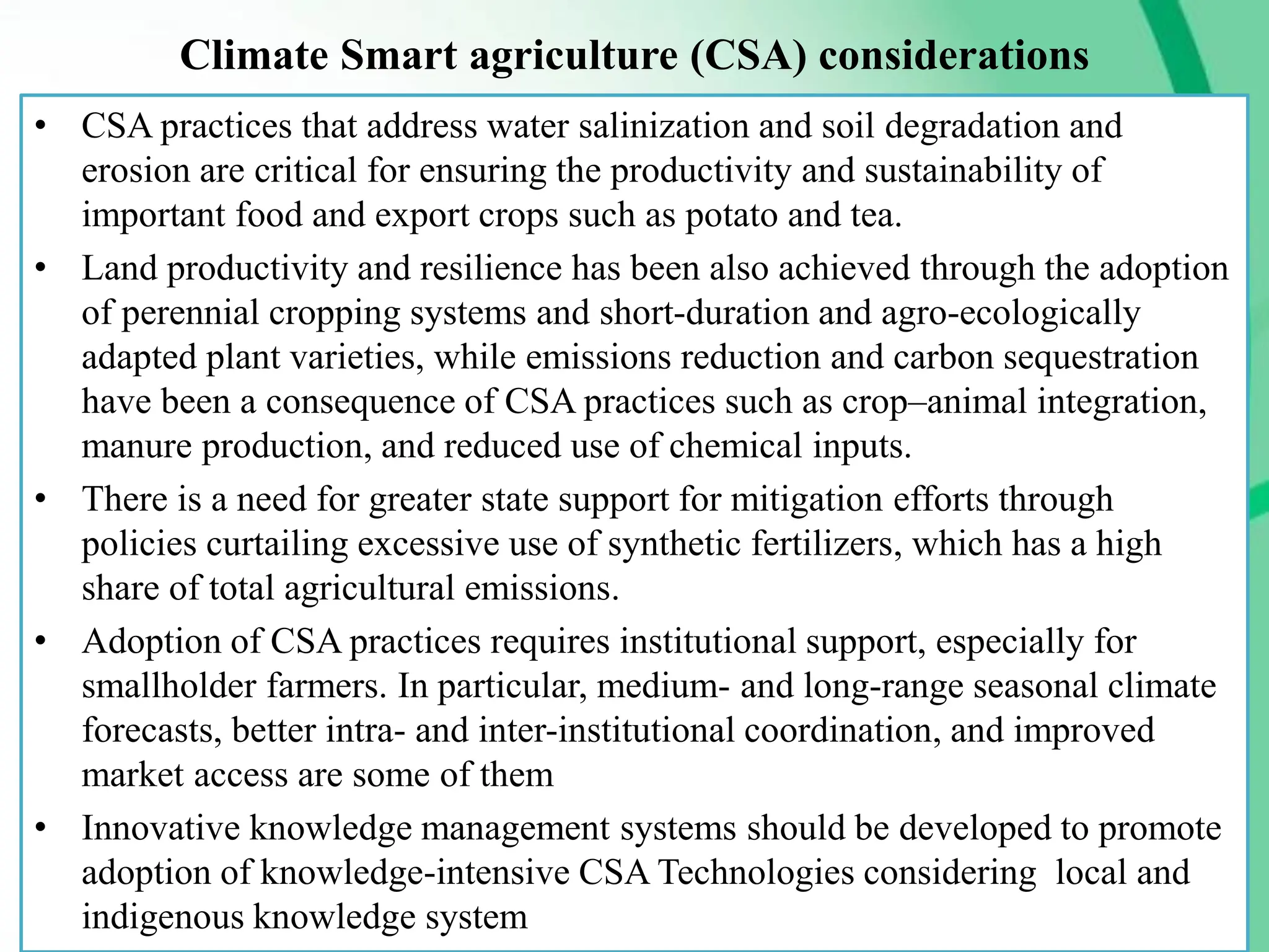 5 Climate Smart Agriculture for training of trainers | PDF
