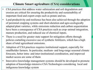 5 Climate Smart Agriculture for training of trainers | PDF
