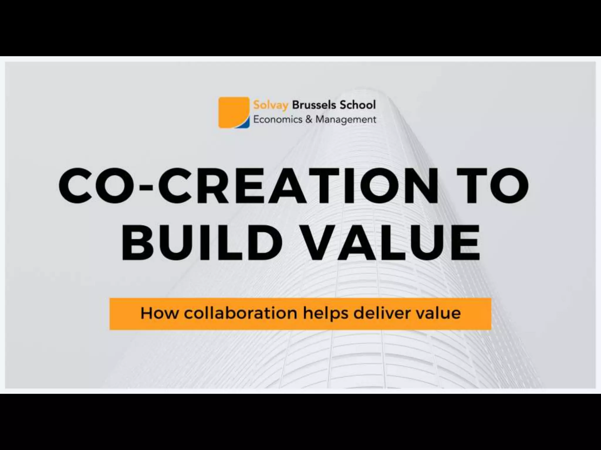 Innovation Management/ lecture 5: Co-Creation to build more value | PPT