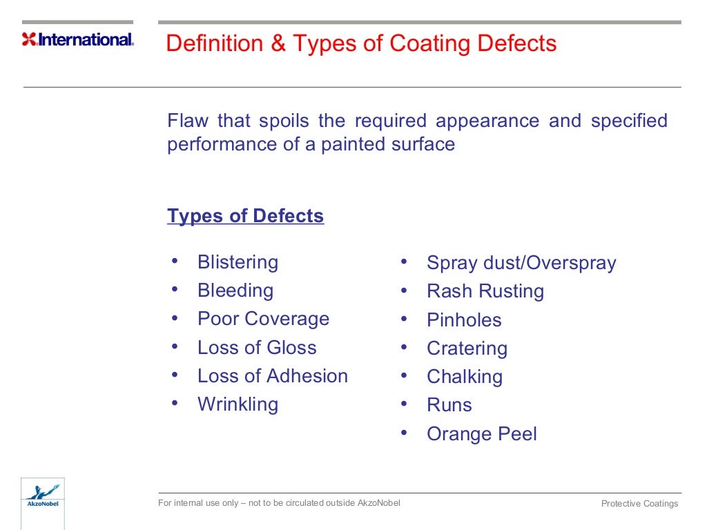 coating defects coating defects
