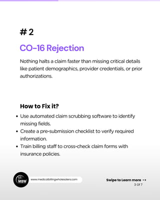 5 Common Medical Billing Denial Codes and How to Fix Them | PDF