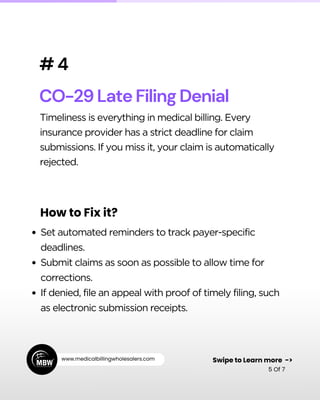5 Common Medical Billing Denial Codes and How to Fix Them | PDF