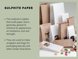 5 Common Paper Varieties Used For Food Packaging | PDF