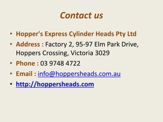 5 Common Signs Indicating Need to Replace your Cylinder Head - Hopper's ...