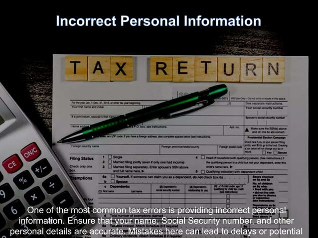 4 Common Tax Errors | PPTX | Business Accounting & Finance | Business