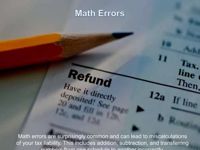 4 Common Tax Errors | PPTX | Business Accounting & Finance | Business