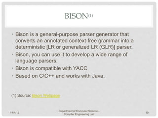 Compiler Engineering Lab#5 : Symbol Table, Flex Tool | PPTX