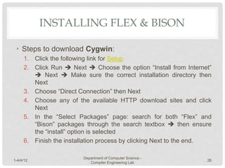 Compiler Engineering Lab#5 : Symbol Table, Flex Tool | PPTX