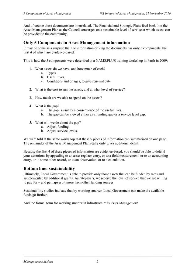 5 Components of Asset Management | PDF
