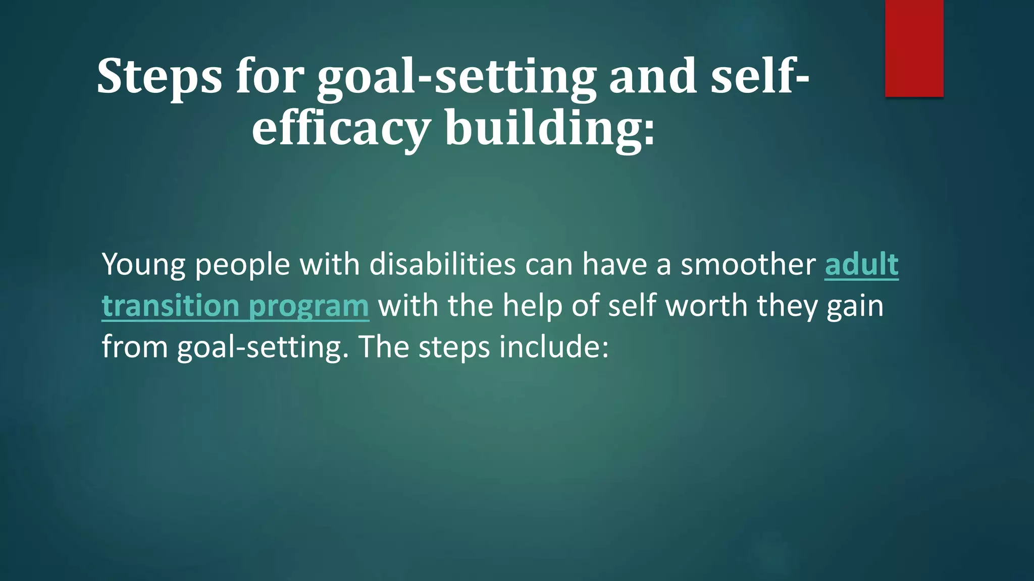 5 components of adult transition program | PPTX