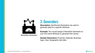 5 Key Components of Genrocket | PDF