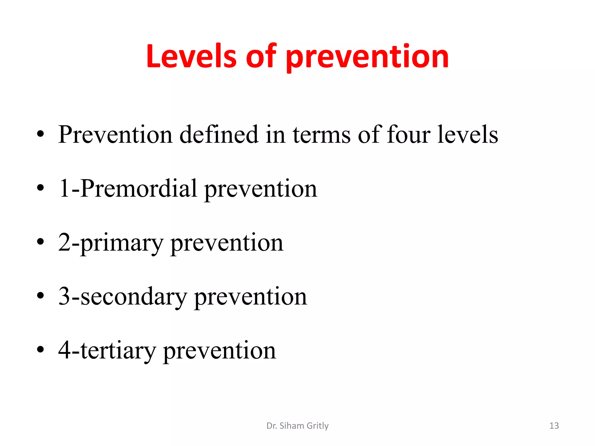 5 concepts of control and prevention community medicine | PPTX