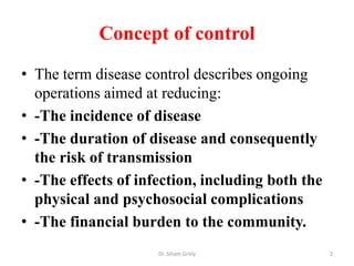 5 concepts of control and prevention community medicine | PPTX