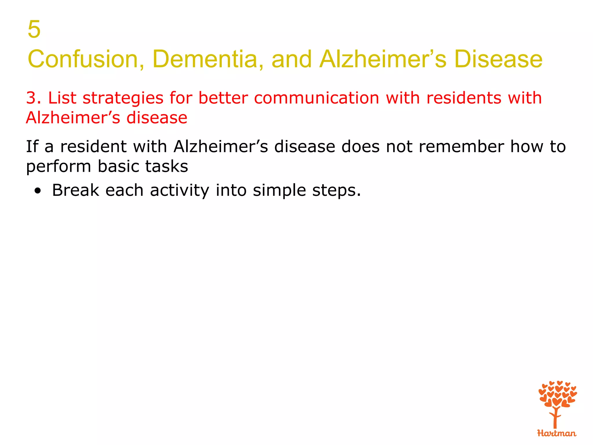 Confusion, dementia, and Alzheimer's disease | PPT