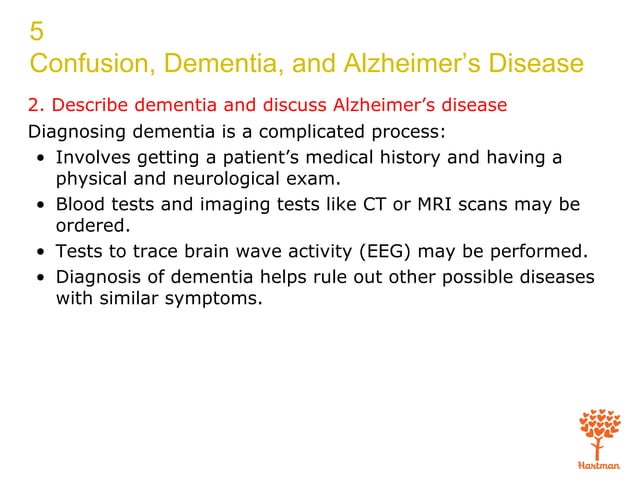 Confusion, dementia, and Alzheimer's disease | PPT