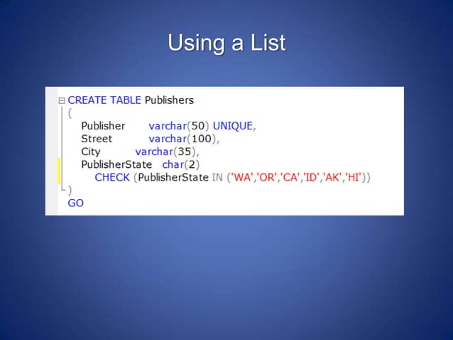 SQL Constraints | PPTX