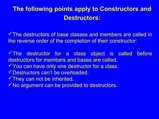 5 Constructors and Destructors | PPT