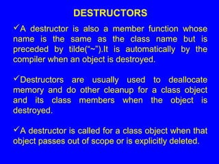 5 Constructors and Destructors | PPT