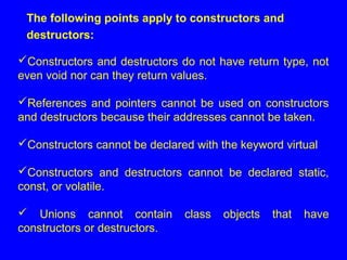 5 Constructors and Destructors | PPT