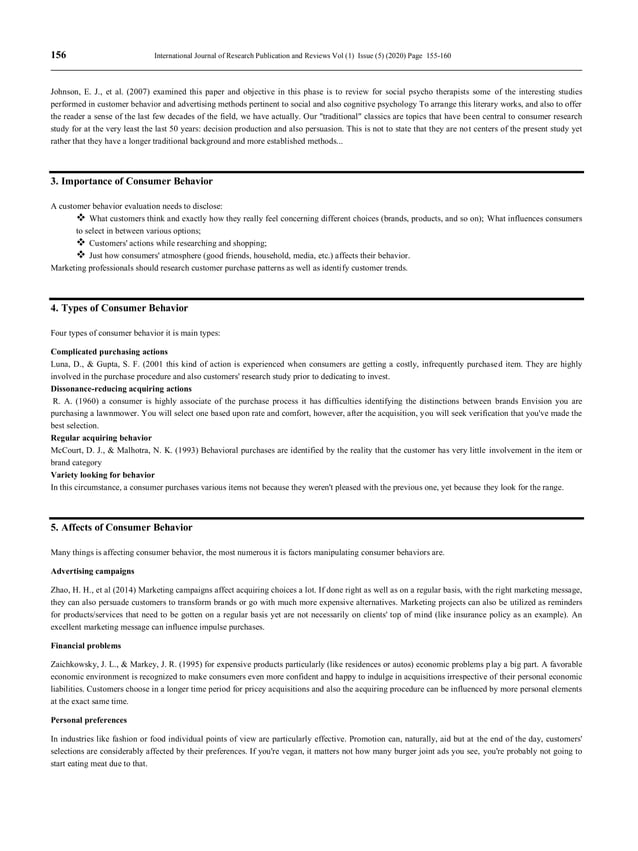 5 consumer behaviour research paper hari masterpiece | PDF