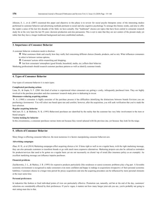 5 consumer behaviour research paper publishedin international journal | PDF