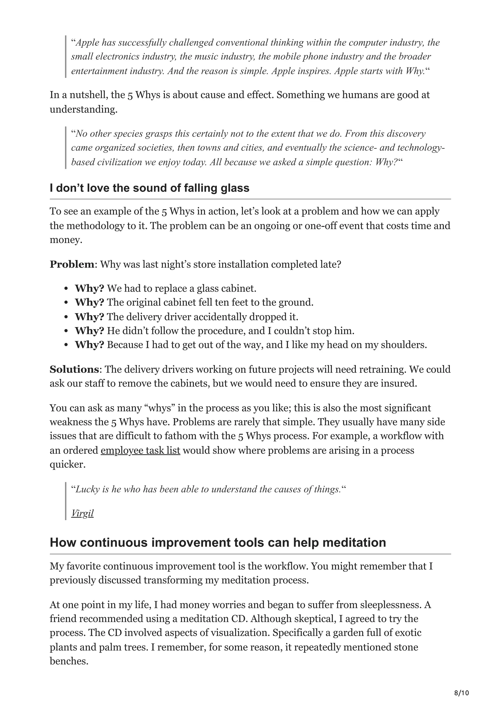 5 Continuous Improvement Tools for Process Success | PDF