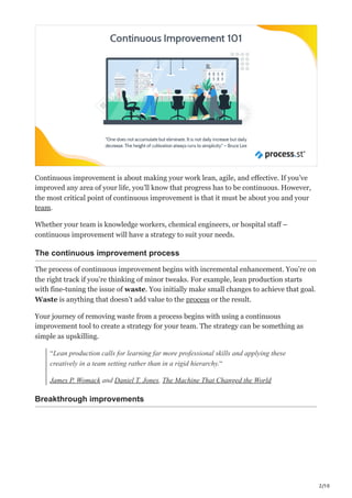 5 Continuous Improvement Tools for Process Success | PDF