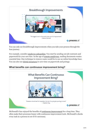 5 Continuous Improvement Tools for Process Success | PDF