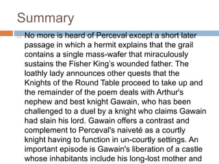 Contribution of Knights in English Literature | PPTX