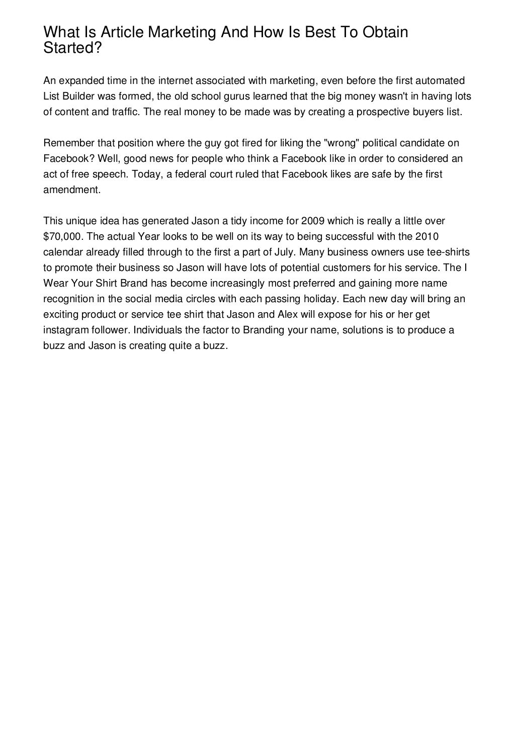 What Is Article Marketing And How Is Best To Obtain Started What Is Article Marketing And How Is Best To Obtain Started