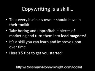 5 copywriting tips every entrepreneur should know | PPTX