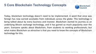 5 Core Blockchain Technology Concepts | PPT