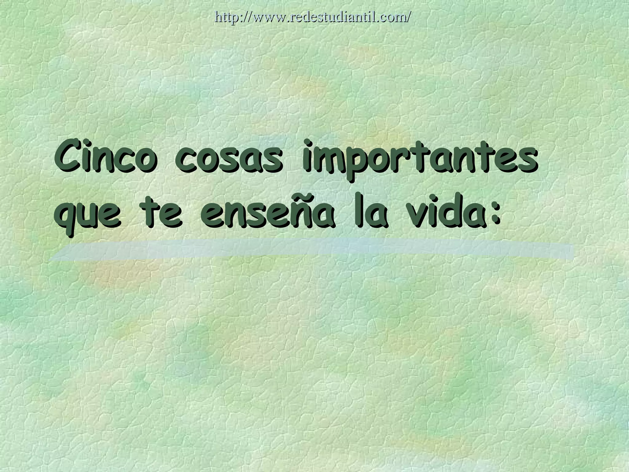 5 cosas importantes | PPT