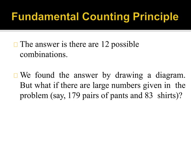 counting techniques | PPTX | Programming Languages | Computing